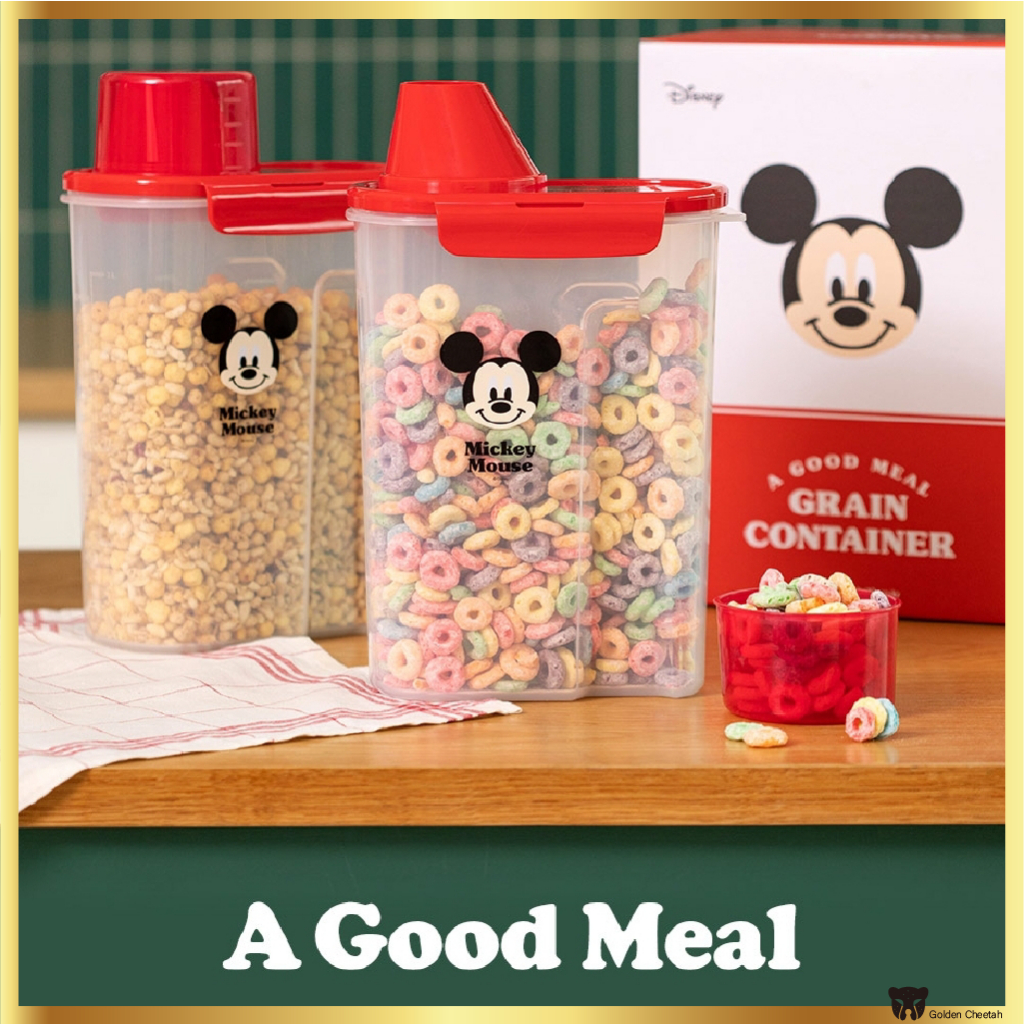 Disney Mickey Mouse Cereal Container Airtight Food Storage Box 1pcs ...