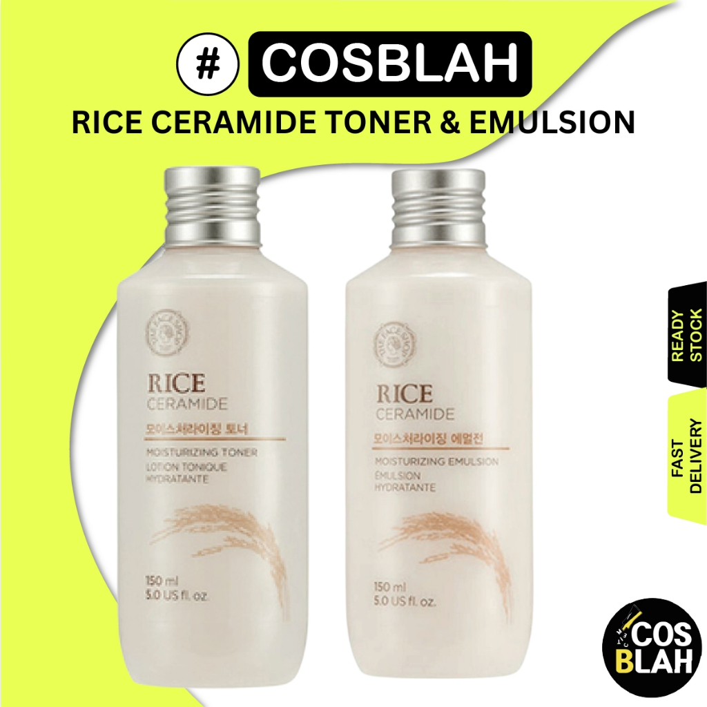 The Face Shop Rice Ceramide Moisturizing Toner 150ml / Emulsion 150ml ...