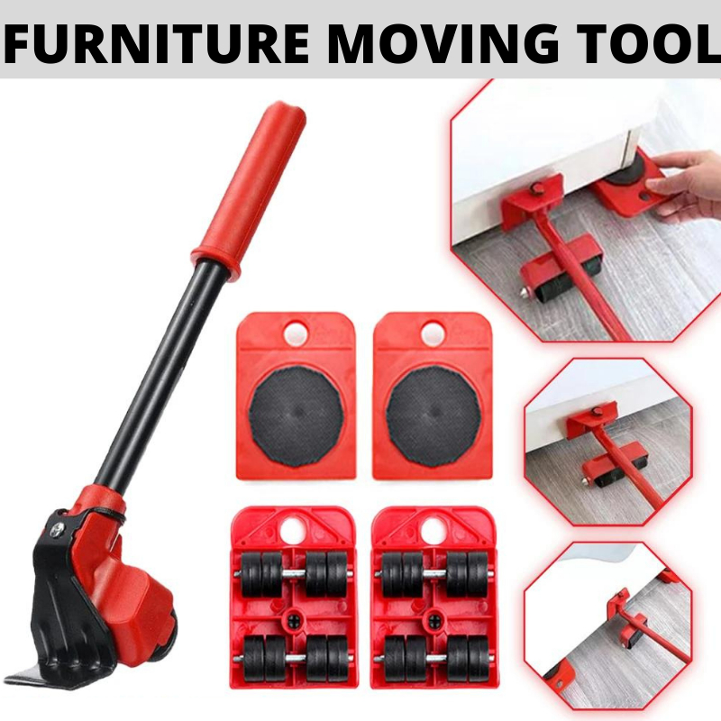 5Pcs Furniture Moving Tool Transport Lifting Mover Roller 150KG Load ...