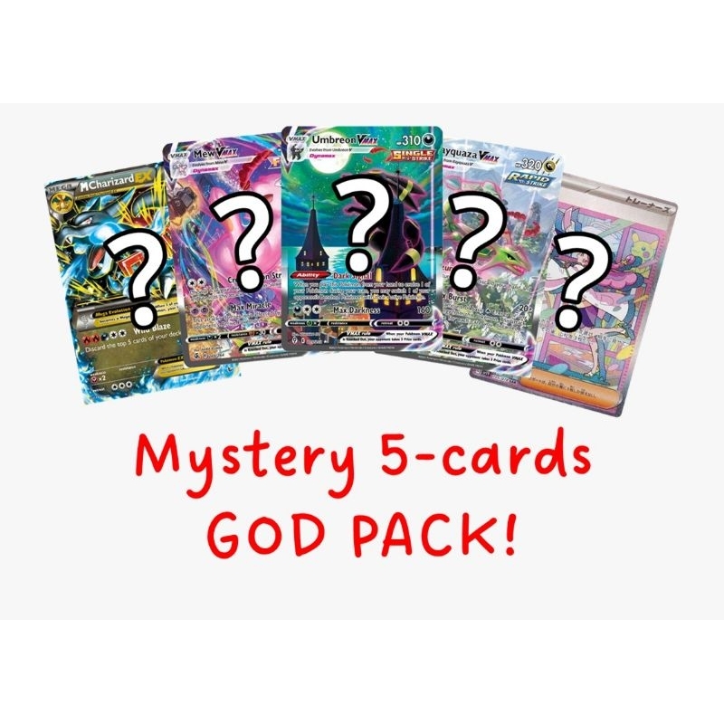 Pokemon TCG Mystery GOD PACK! 5-cards HITS! | Shopee Singapore