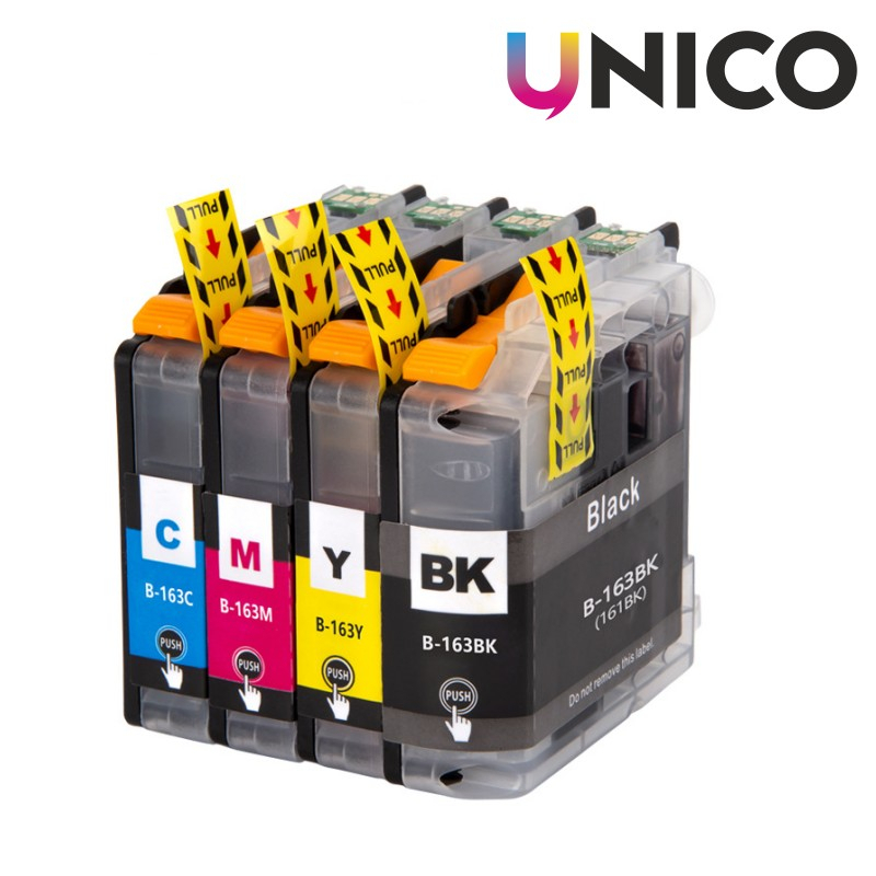 Compatible Brother LC163 LC161 Ink Cartridge For Brother DCP-J152W DCP ...
