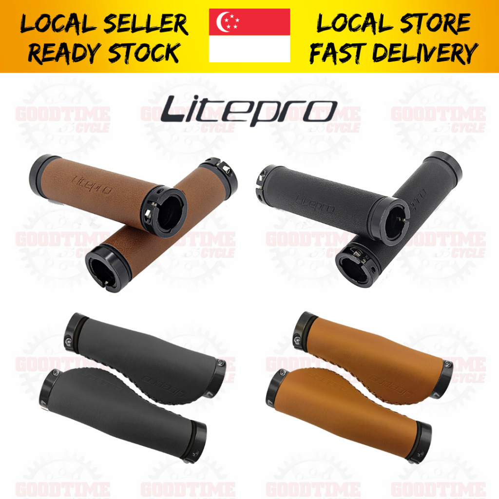 Litepro PU Leather Ergonomic Grips Round Grips Handlebar Grips Vintage ...