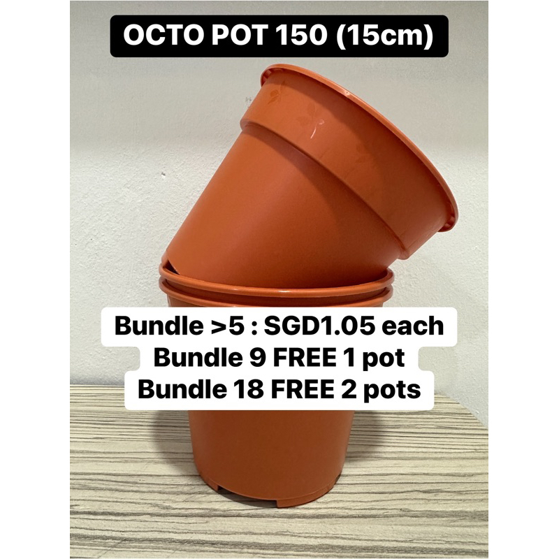 UrbanGarden | OCTO | Plastic Pot |15cm | plants pot | Pots for plants ...