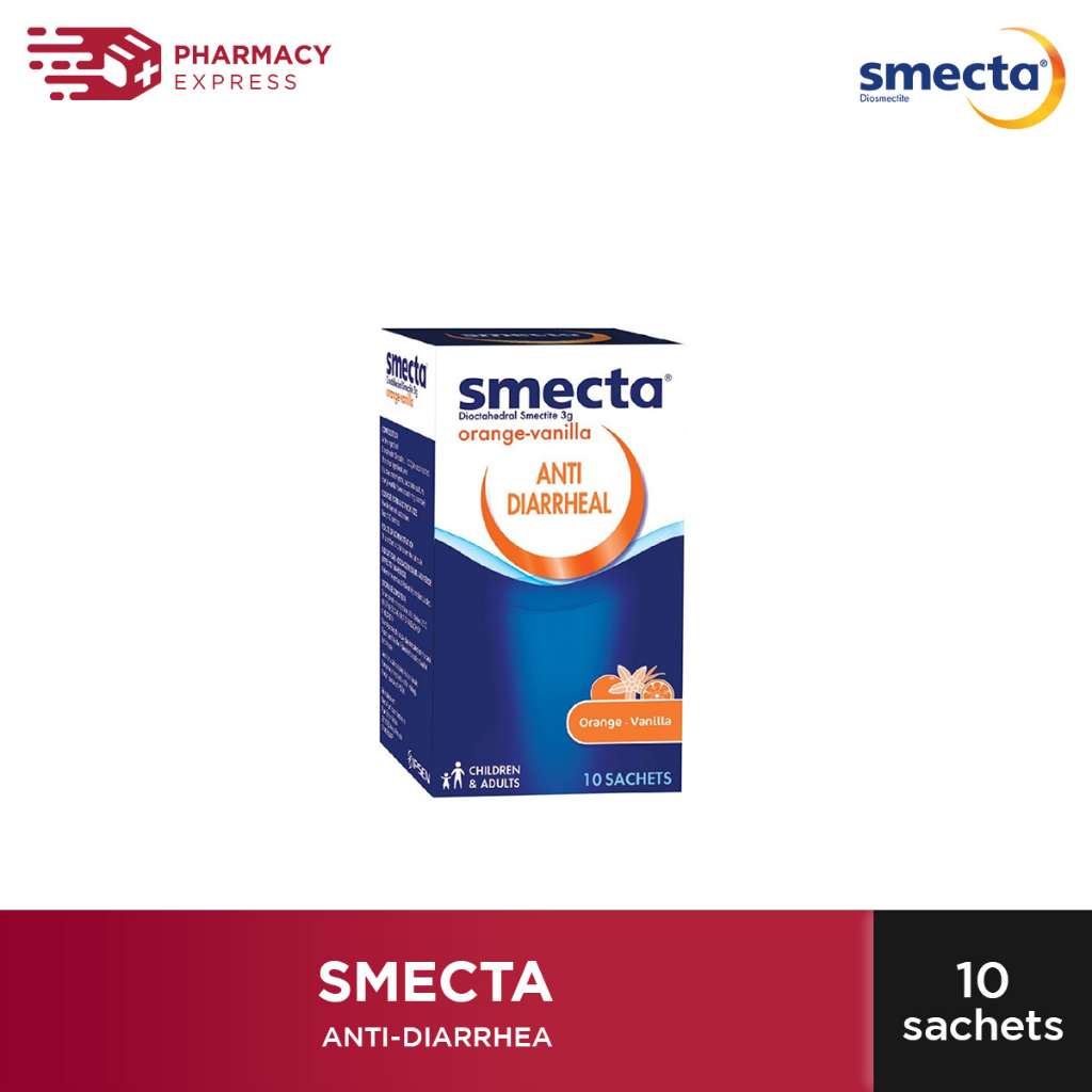 Smecta anti-diarrhea orange-vanilla powder 10 sachets | Shopee Singapore