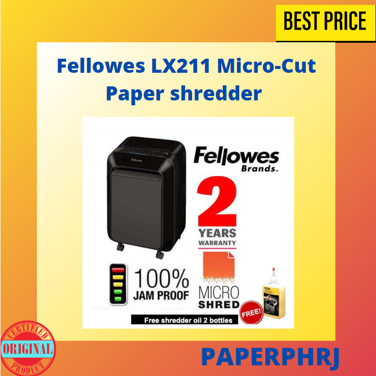 Fellowes LX 211 | Lx211 Micro-Cut Paper shredder 100% Jamproof System ...