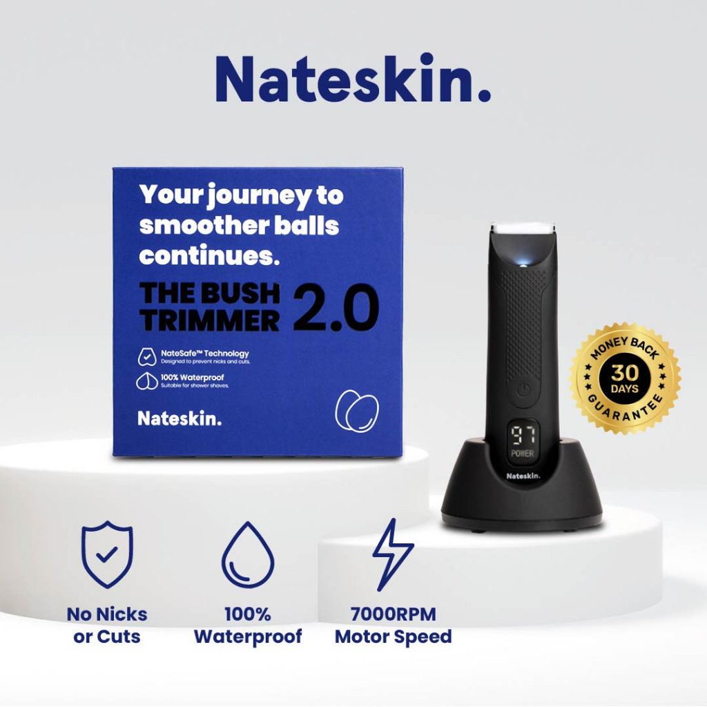 Nateskin Bush Trimmer 2.0: Upgraded Waterproof Electric Body Trimmer ...