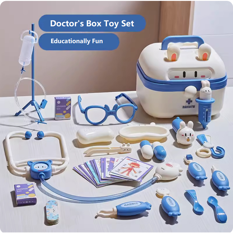 Doctor Nurse Tool Kit Toolbox Pretend Play Toy Set for Kids Children Toddler Educational Fun ...