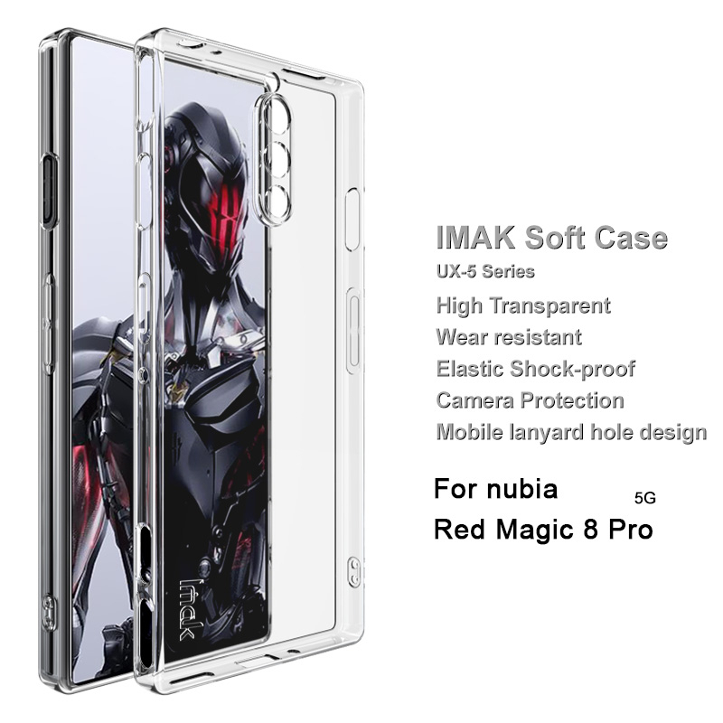 [SG]Red Magic 8 Pro / Pro+ / 7 / 6 / 6 Pro / 5G - Imak UX-5 Series Transparent TPU Case Clear ...