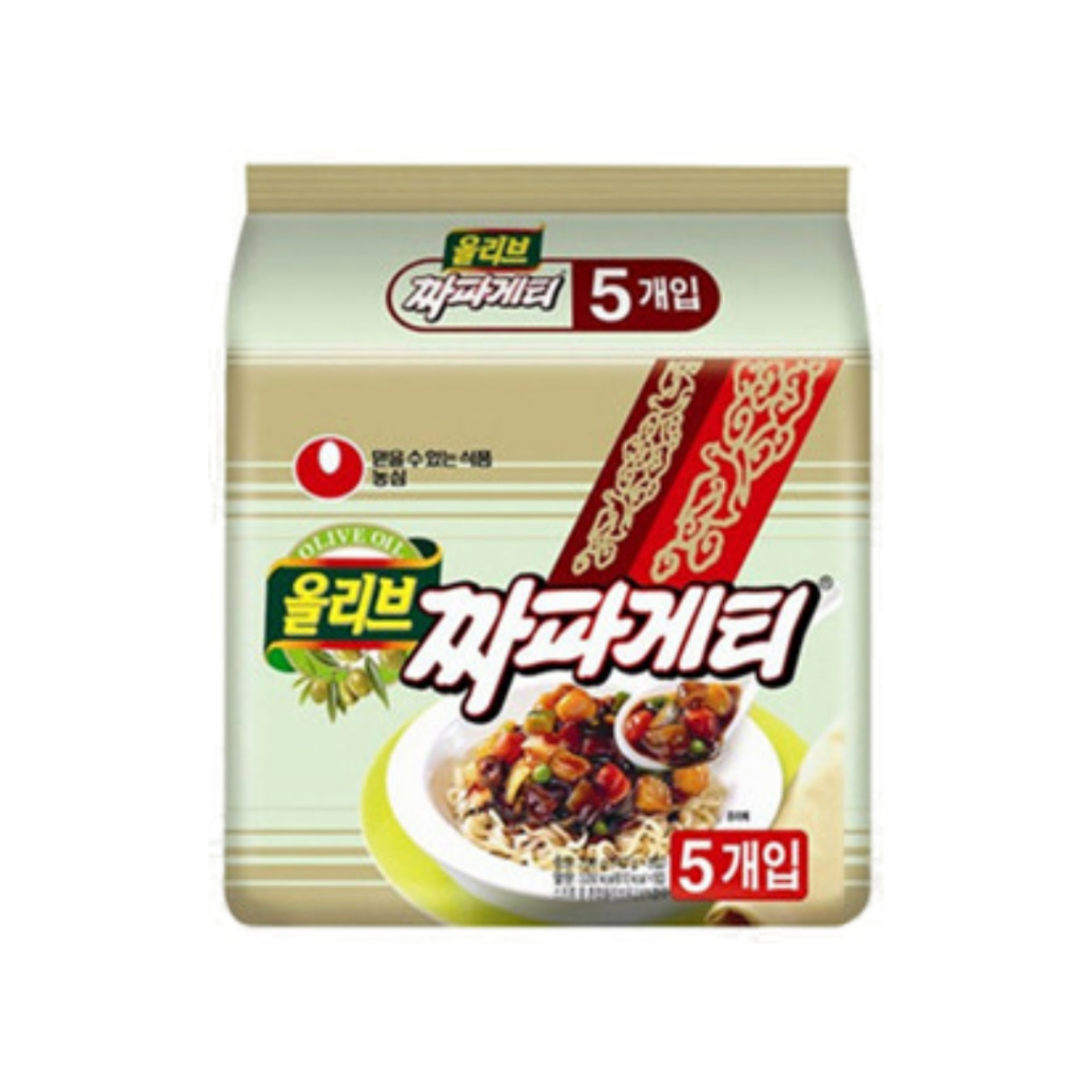 Nongshim Olive Japaghetti(Jajang Ramen) 140g*5ea Korean Food Sarangmart ...