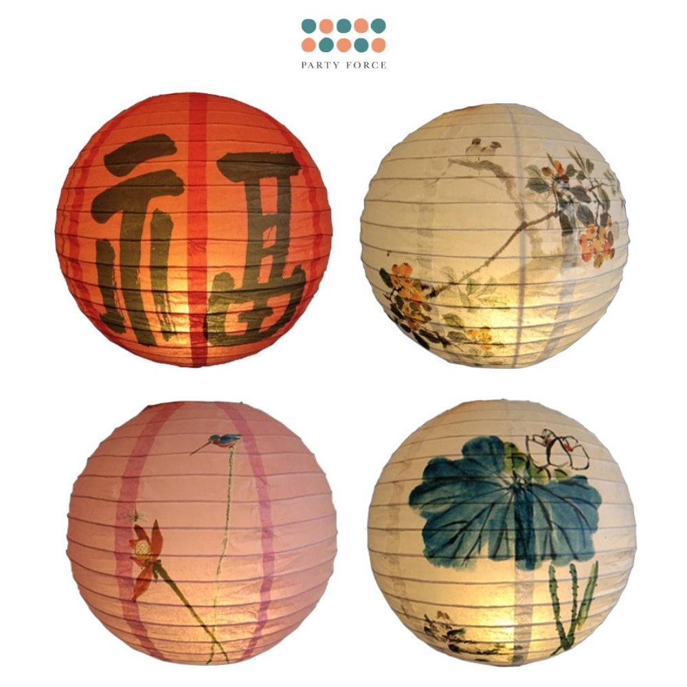 [SG seller] Round Antique Design Paper Lantern mid autumn festival ...