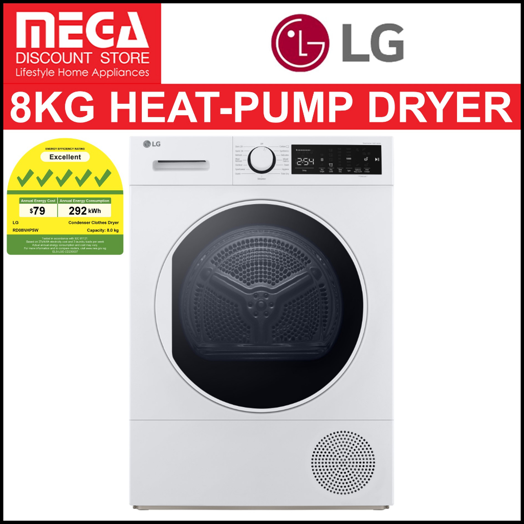 LG RD08NHP5W 8KG HEAT-PUMP DRYER | Shopee Singapore