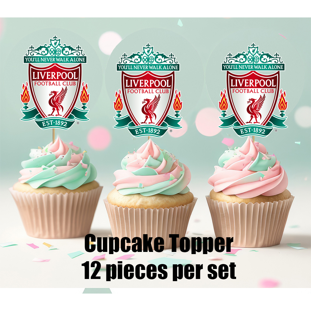 Cupcake Topper Liverpool Football Club FC English Football Club Premier ...