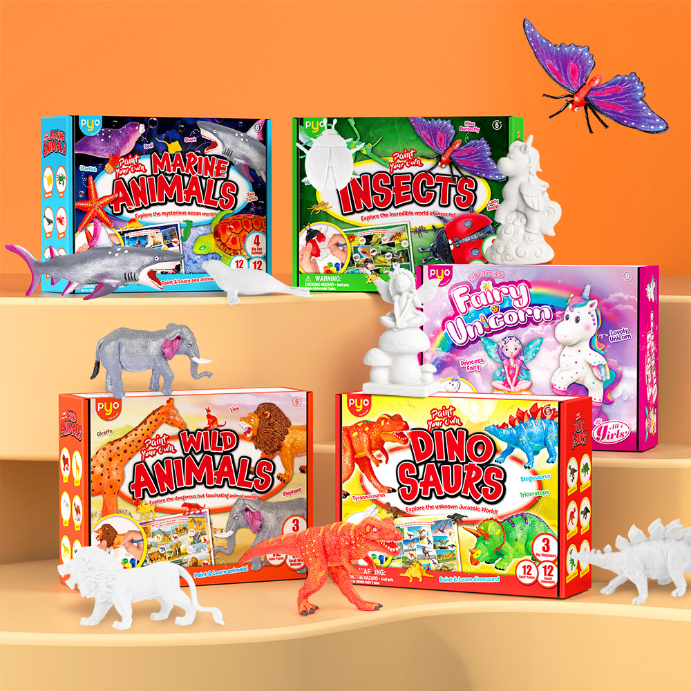 Paint Your Own DIY Coloring Set Animal Dinosaur Sea Animal | Shopee ...