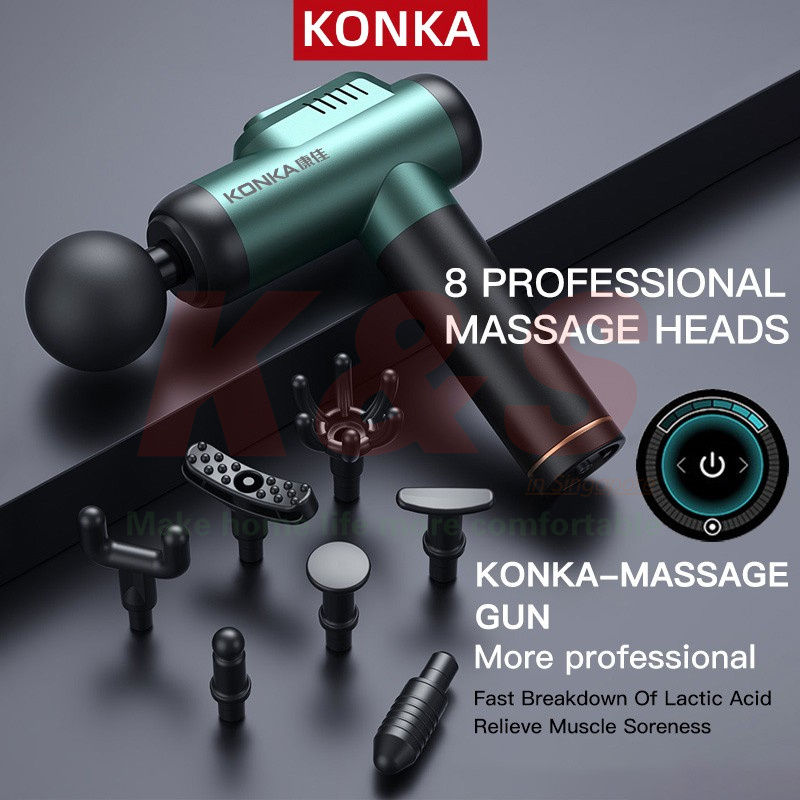 Quick Delivery KONKA Massage Gun 8 Massage Heads Professional Fascia ...