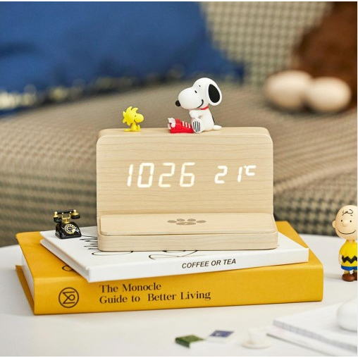Snoopy Wireless Charging LED Clock Desk Clock Peanuts | Shopee Singapore