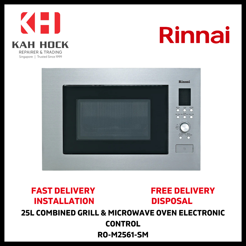 RINNAI RO-M2561-SM 25L COMBINED GRILL & MICROWAVE OVEN - 2 YEARS ...