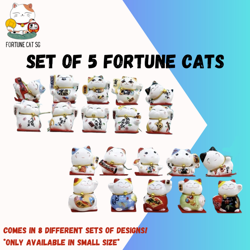 Set of 5 Fortune Cat (S) OAA-010405 | Shopee Singapore