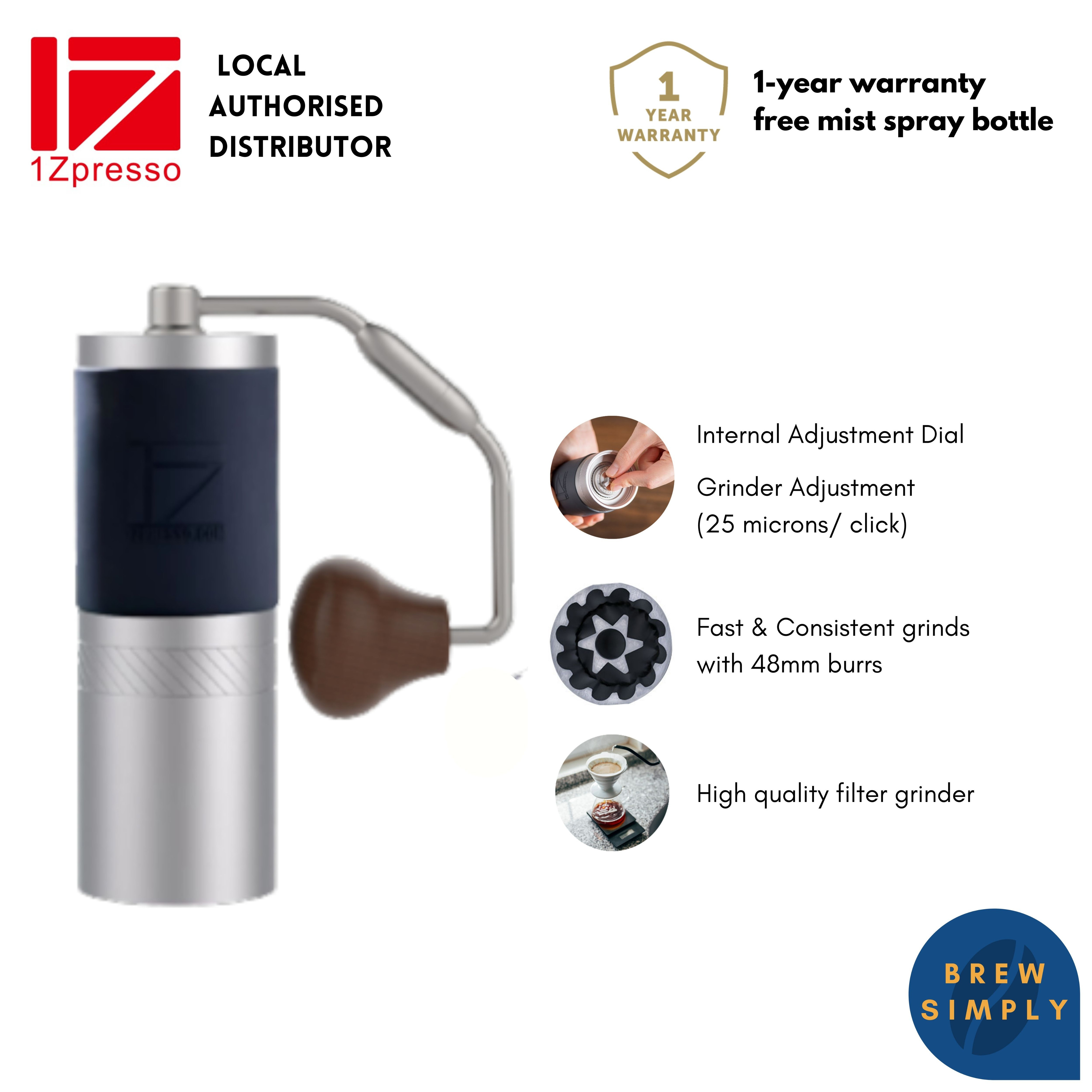 1Zpresso J Coffee Hand Grinder for Pour Over and Espresso | Shopee ...