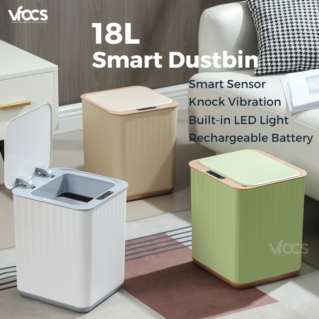 18L Smart Automatic Sensor Trash Can Touchless Rechargeable Dustbin ... 18L Smart Automatic Sensor Trash Can Touchless Rechargeable Dustbin ...