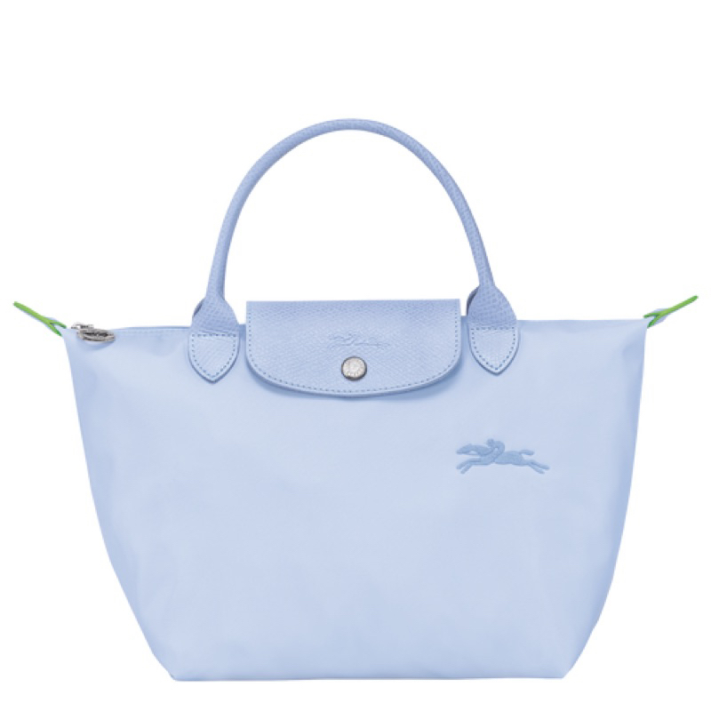 Longchamp Le Pliage Green Collection Sky Blue Tote Bag(Short Handle ...