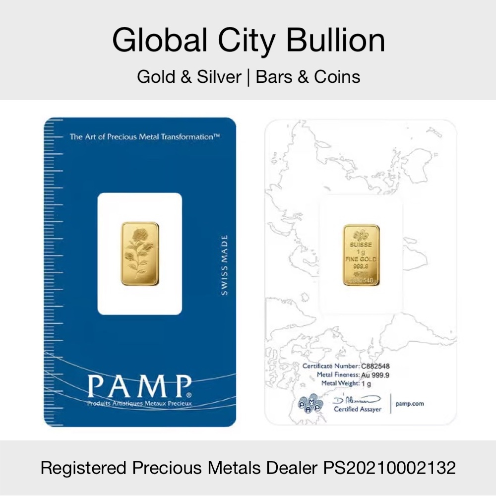PAMP 1 gram Gold Bar - Rosa Design | Shopee Singapore