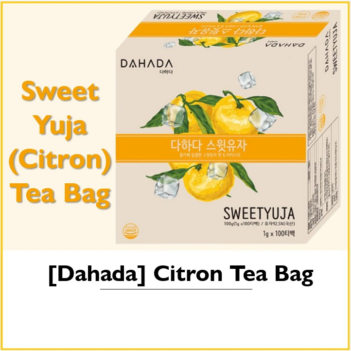 Yuja Citron Tea Bag Bags Honey Cha Korea Favorite Famous Flavors Korean ...