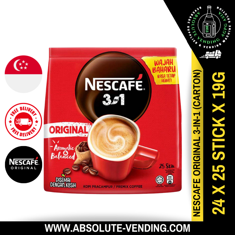 [CARTON] NESCAFE ORIGINAL 3 IN 1 BLEND & BREW 24 PACK X 25 STICKS X 19G ...
