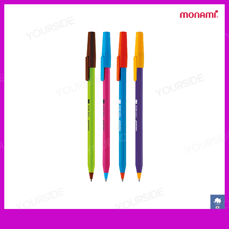 [Monami]Oil Pen Ballpoint Pen Korea BP153 Stick Black Color 0.7mm Cover ...