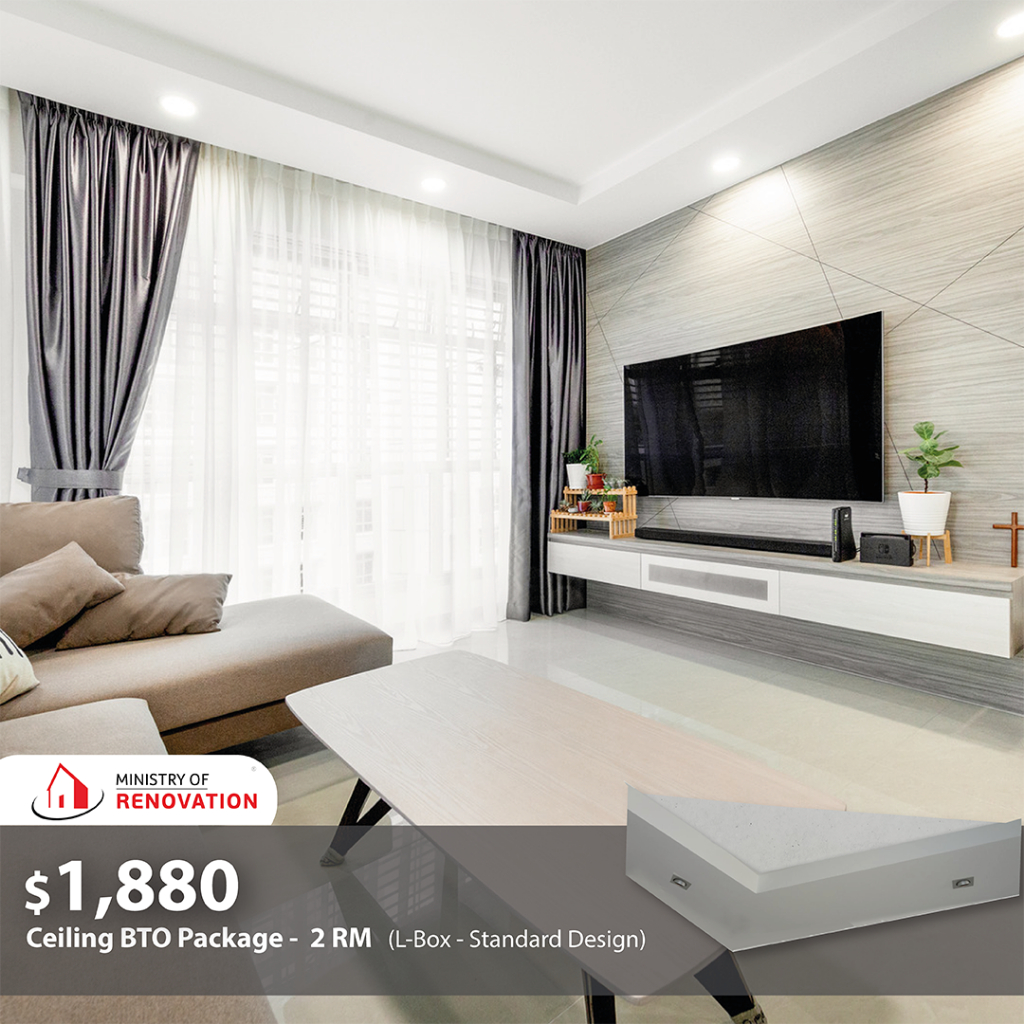 Ministry of Renovation Ceiling BTO Package - 2 RM , 3 RM , 4 RM , 5 RM (L-Box - Standard Design ...