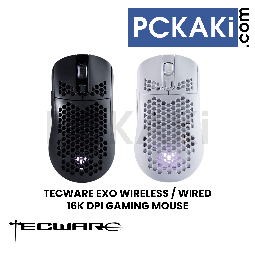 TECWARE EXO WIRELESS 16K DPI - LIGHTWEIGHT GAMING DUAL CONNECTIVITY EXO ...
