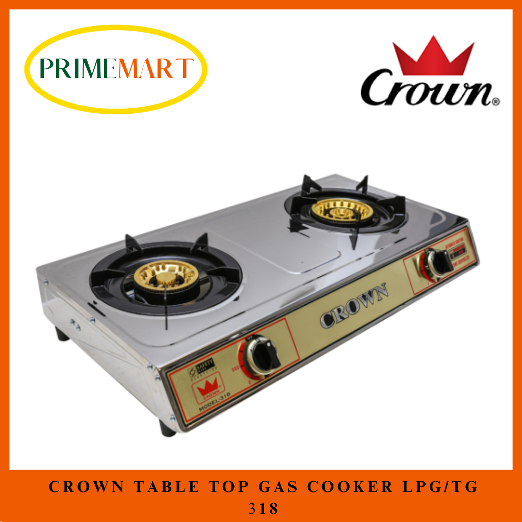CROWN 318 TABLE TOP GAS COOKER (TG/LPG). INSTALLATION AVAILABLE! | Shopee Singapore