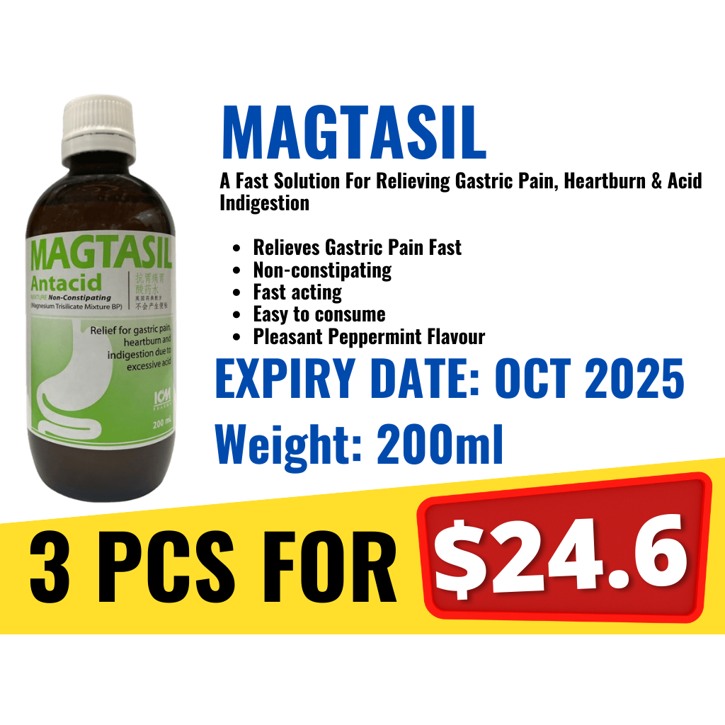 Magtasil 200ML Gastric Pain Heartburn Acid Indigestion Hyperacidity ...