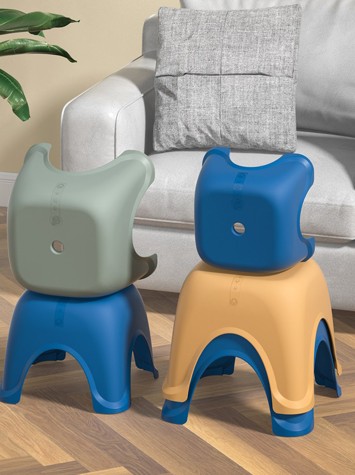 [Local Stock] Sturdy Nordic Stackable Plastic Household Small Low Chair ...