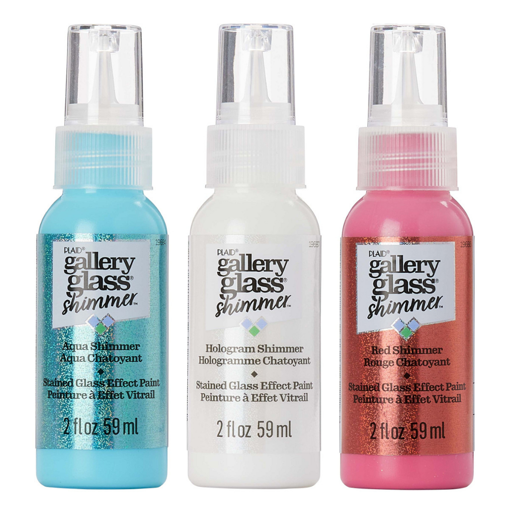 Plaid Gallery Glass "Shimmer" Stained Glass Effect Paint 2oz ...