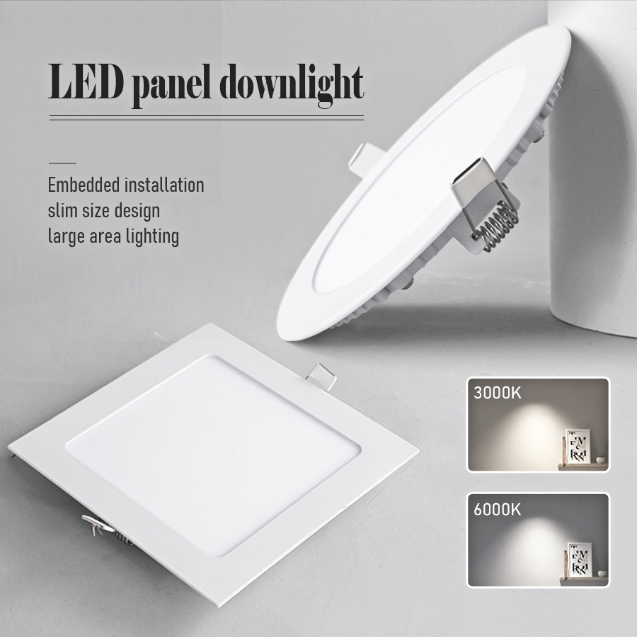 Recessed downlight led ceiling light 6W 9W 12W 15W 18W led panel light ...