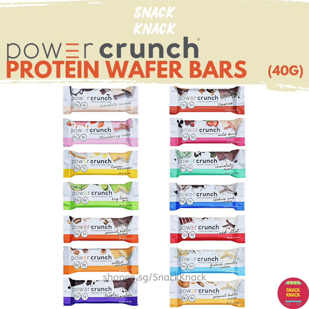 Power Crunch Wafer Protein Bars (40g) | Shopee Singapore