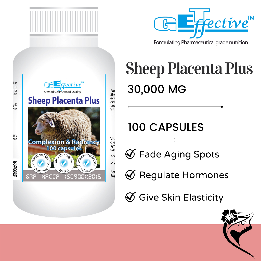 GET Effective Sheep Placenta Plus [30/100/450 caps] - Fade Aging Spots ...