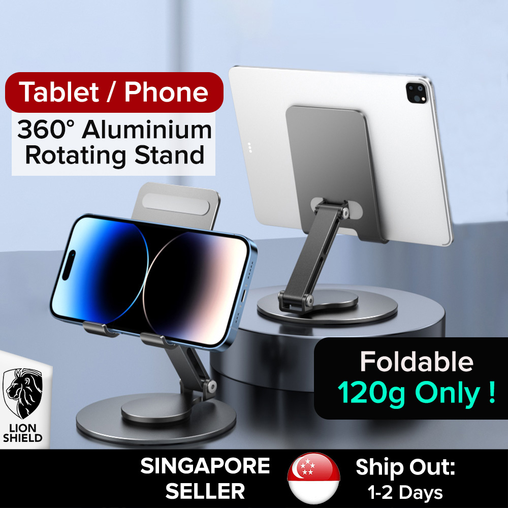 (SG) LionShield ASTRA 360° Rotating Aluminium Phone Stand / Tablet ...