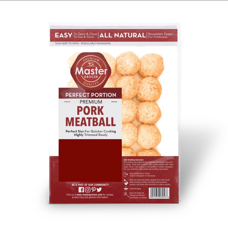 Master Grocer’s Pork Meatball Signature Recipe 500g - Frozen | Shopee ...