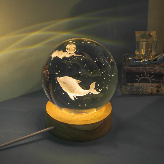 Creative Universe Galaxy Luminous Crystal Ball Night Light Bedroom ...