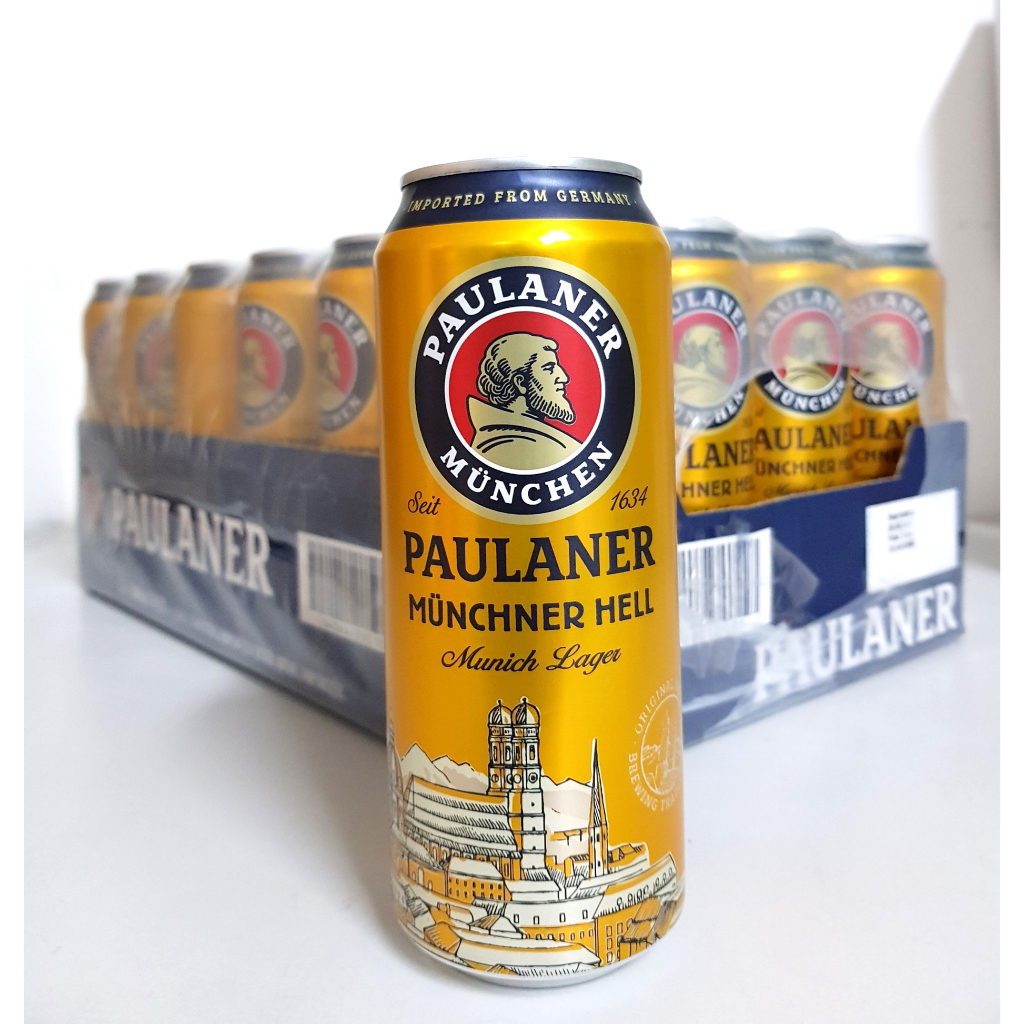 Paulaner Original Munich Hells Lager - 4.9% abv - (24 x 500ml Can) BBD ...