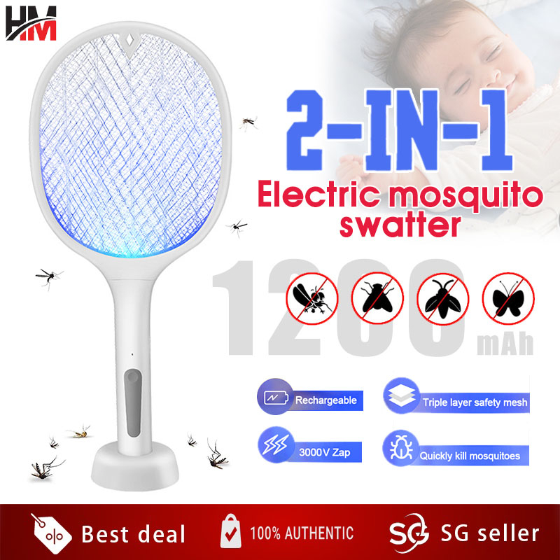 2 IN 1 Electric Mosquito / Racket Mosquito Swatter / Mosquito Killer ...