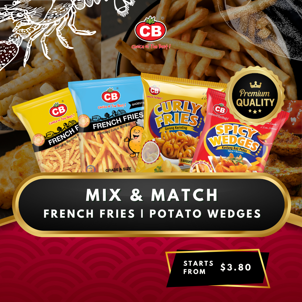 [CB] Assorted Fries / Potato Wedges - 1kg | Finger Food | Air Fryer ...