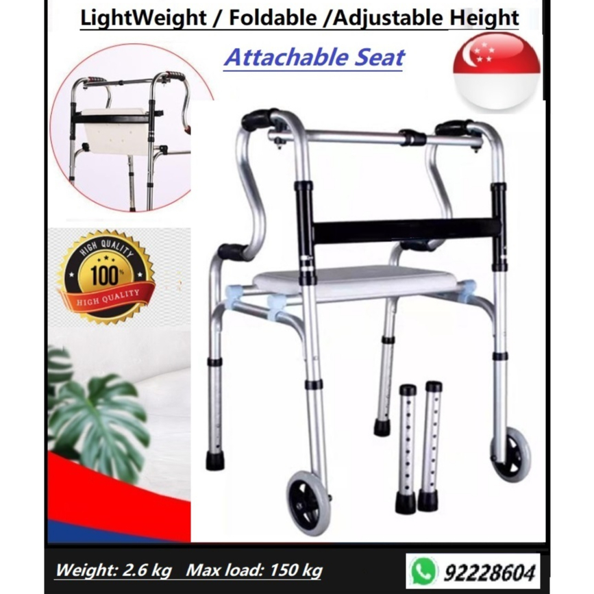 Elderly walking stick Walker Walking Aid Adjustable Frame Medical ...
