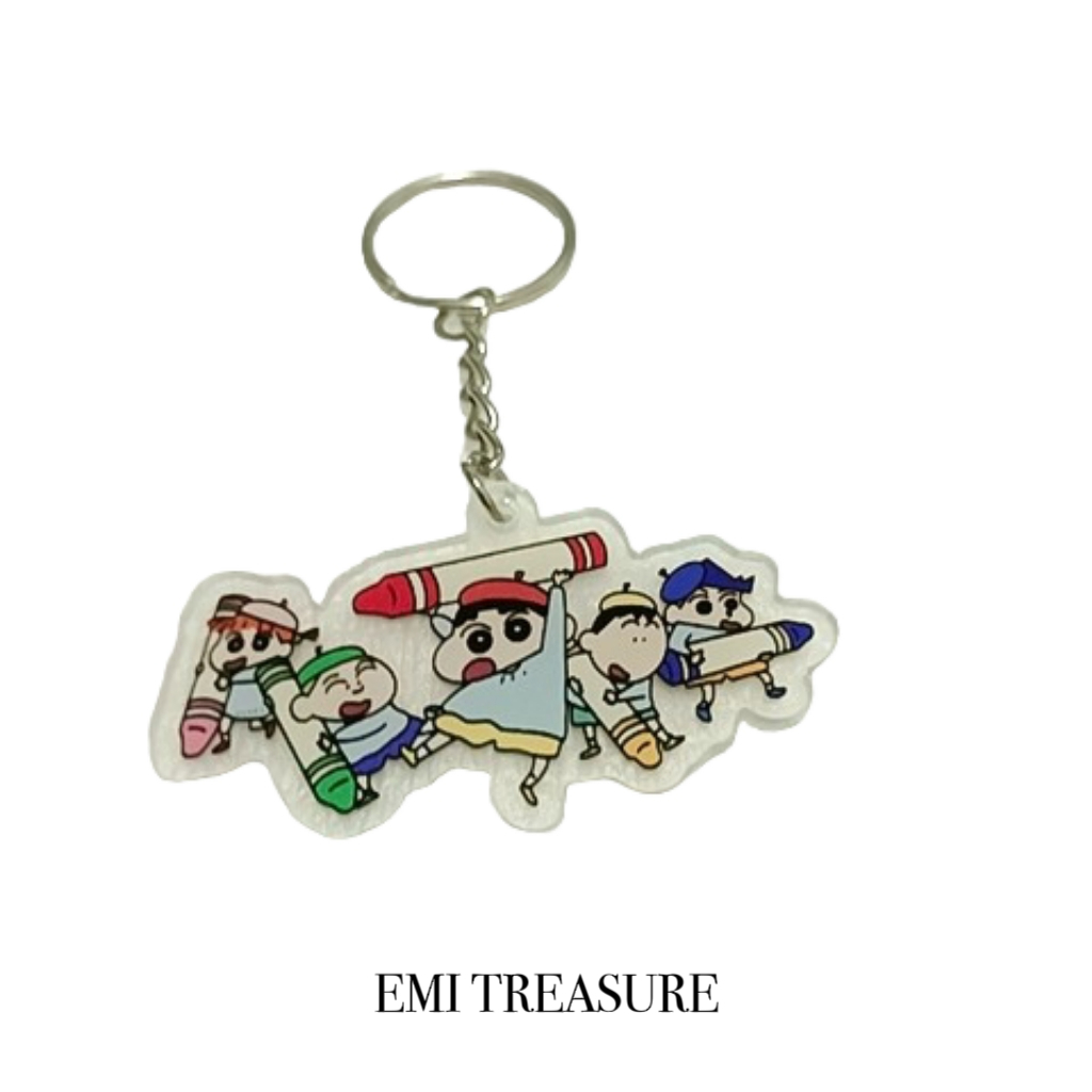 Crayon Shin-chan Double-sided Transparent Keychains Gifts | Shopee ...