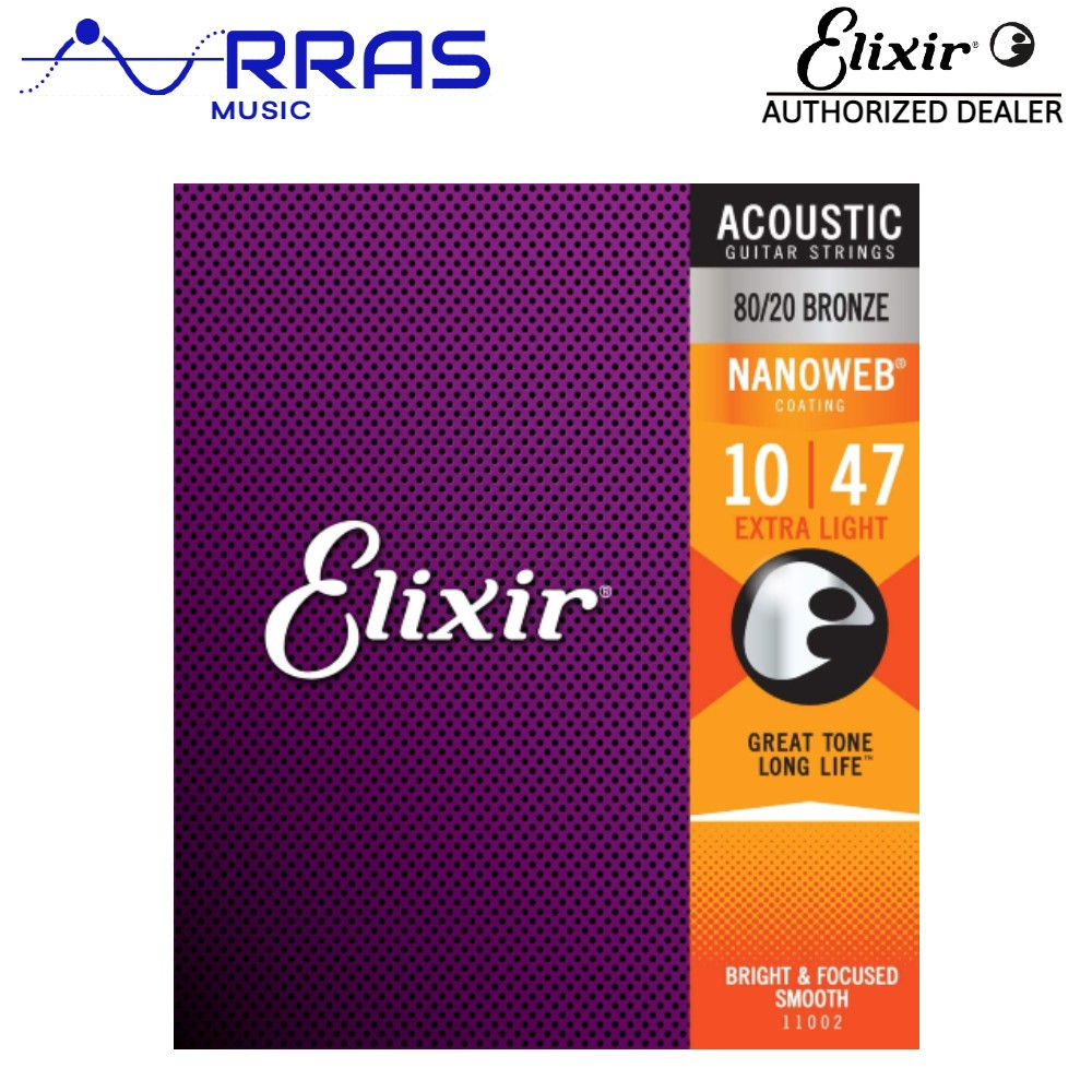 Elixir Acoustic Guitar Strings (80/20 Bronze / Phosphor Bronze ...
