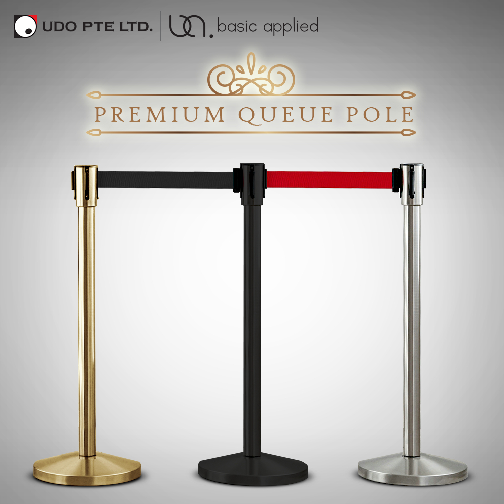 Premium Stainless Steel Retractable Belt Queue Pole | Hotel Crowd ...