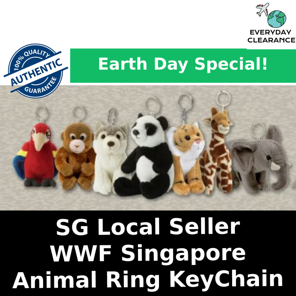 WWF Animal Plush Keychain ( Assorted Animals - Panda / Giraffe ...