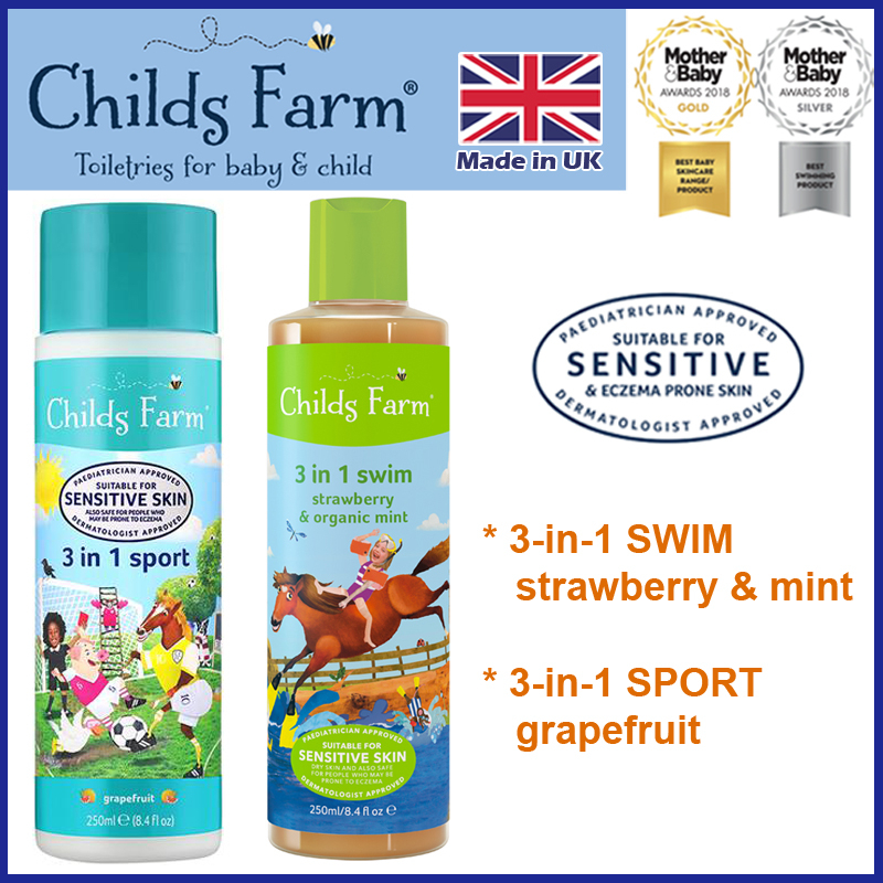 Childs Farm 3-in-1 250ml | Swim | Sport | Shopee Singapore