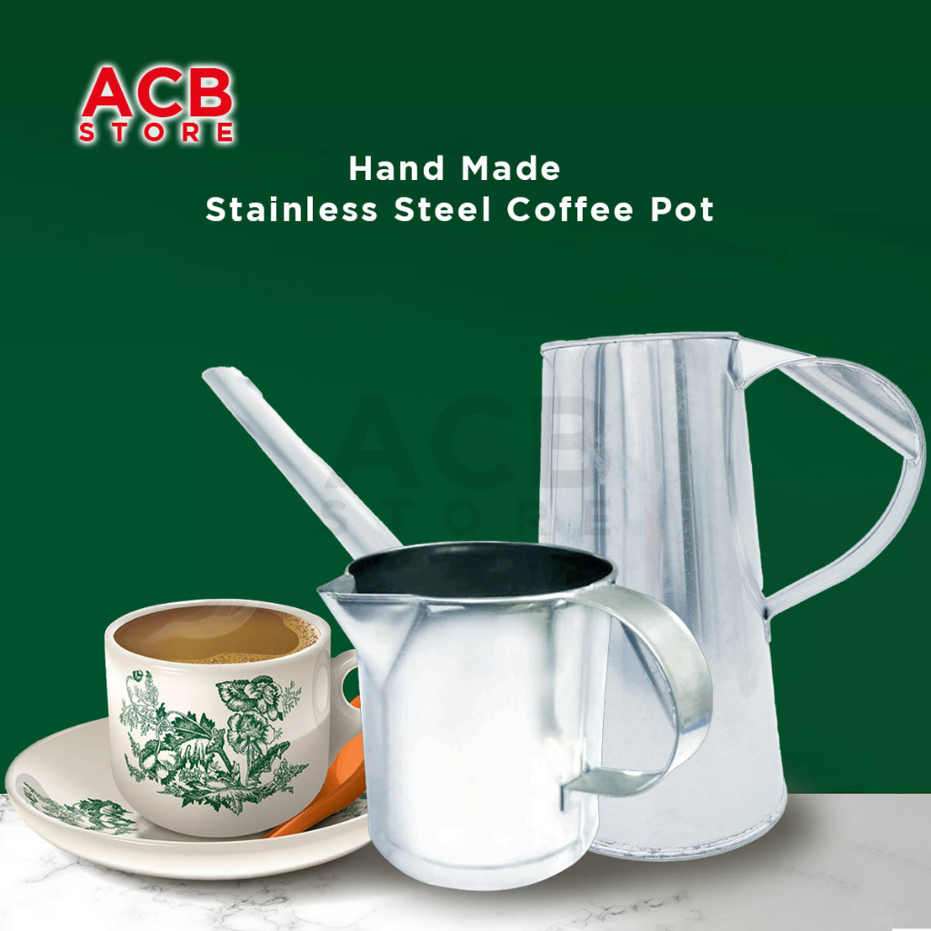 [SG Stock] Hand Made Stainless Steel Long-spout Kopitiam Coffee Pot ...